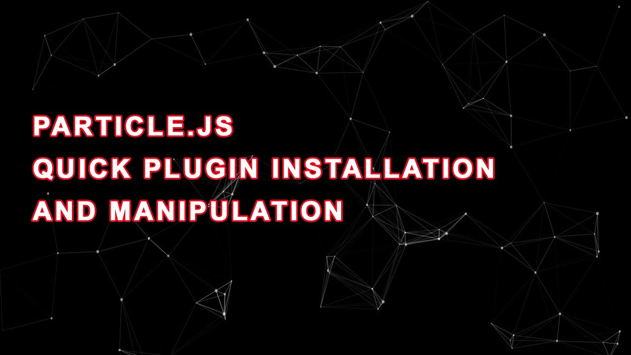 How to Use Particles JS | Particle JS Effect | Jquery Plugin Tutorial # 1