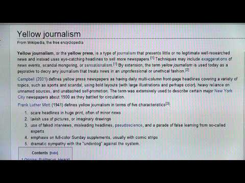 Yellow Journalism 101