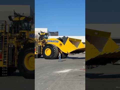 The Komatsu WE2350, the largest wheel loader. #miningmachinery #heavyequipment