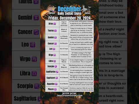Daily Tarot Reading for All Zodiac Signs | Quick Horoscope| December 20, 2024☃️