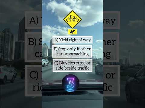 DMV Practice Test Online: What does this road sign mean? ⚠️ #dmvtest #drivingtest #drivingpermit