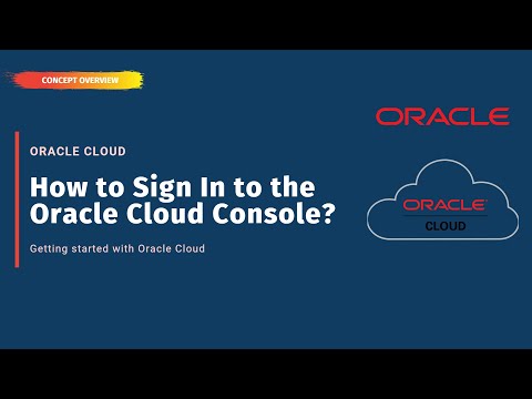 How to Sign In to the Oracle Cloud Console? | Oracle cloud free tier ...