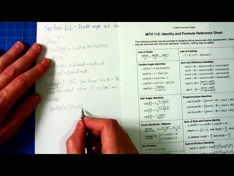 Section 6.6 Double-angle and half-angle identities