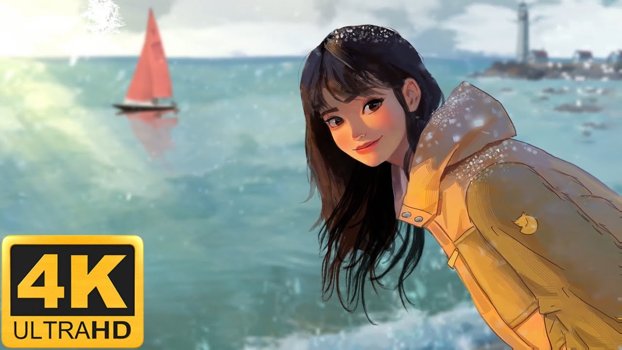 Pretty Girl Beach - Live Wallpaper Screensaver - 4K Ultra HD 60fps #livewallpaper4k