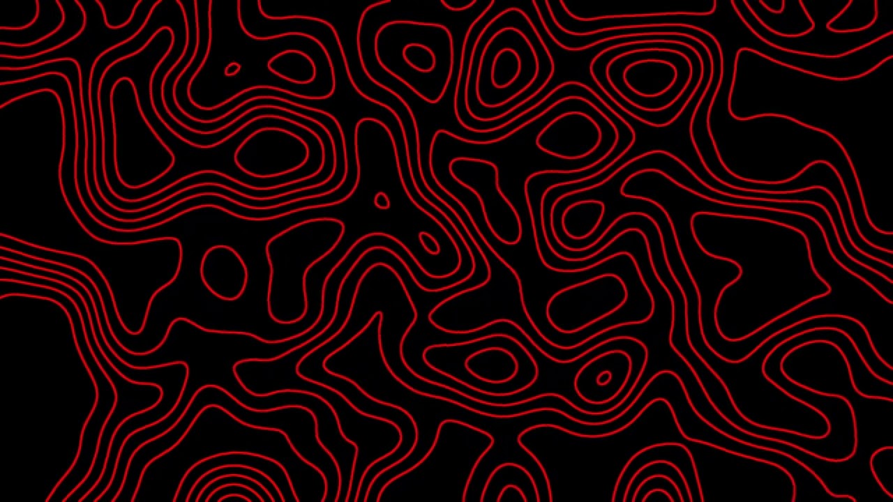 Red Topographic Motion Background Animation