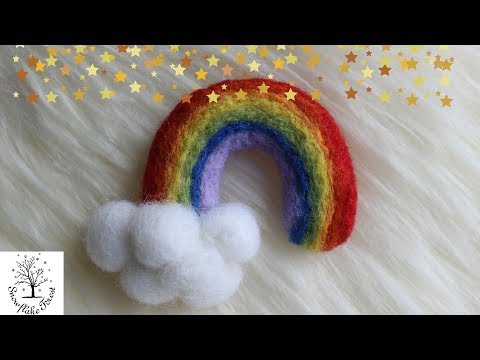 NEEDLE FELT RAINBOWS Newborn Prop