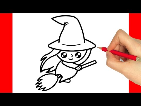 COME DISEGNARE STREGA KAWAII - Come disegnare halloween