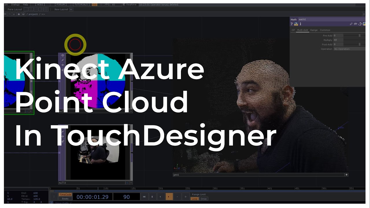 Kinect Azure Point Cloud in TouchDesigner - TouchDesigner Tutorial 068