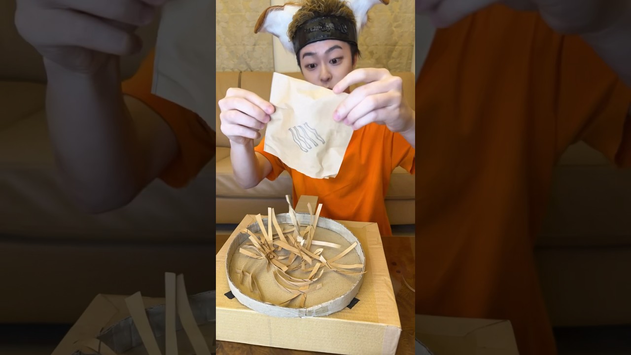 APOLOGIZE WITH CARDBOARD YAKISOBA！#asmr