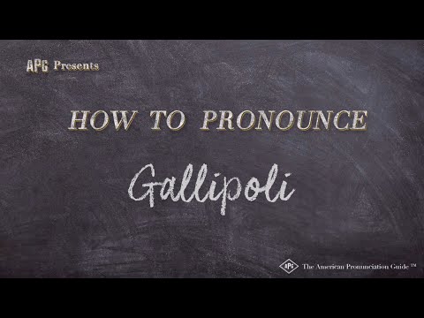 How to Pronounce Gallipoli (Real Life Examples!)