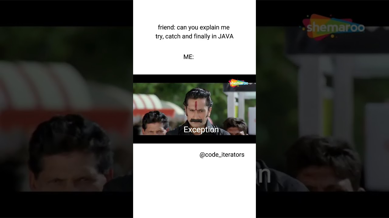 Exception Handling in Java😎 , Java memes 😂 #shorts #java