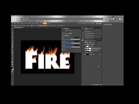 Creating a Fire text effect in Photopea