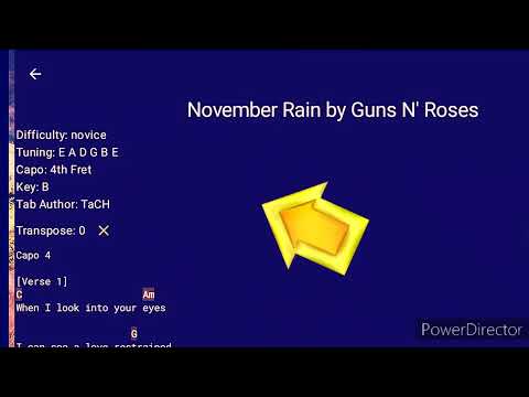 November Rain, Guns N' Roses, Easy Chords & Lyrics