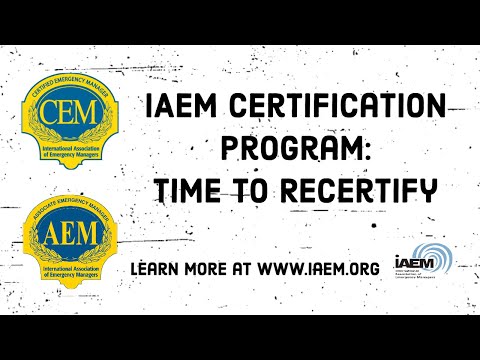 IAEM Certification: Time to Recertify