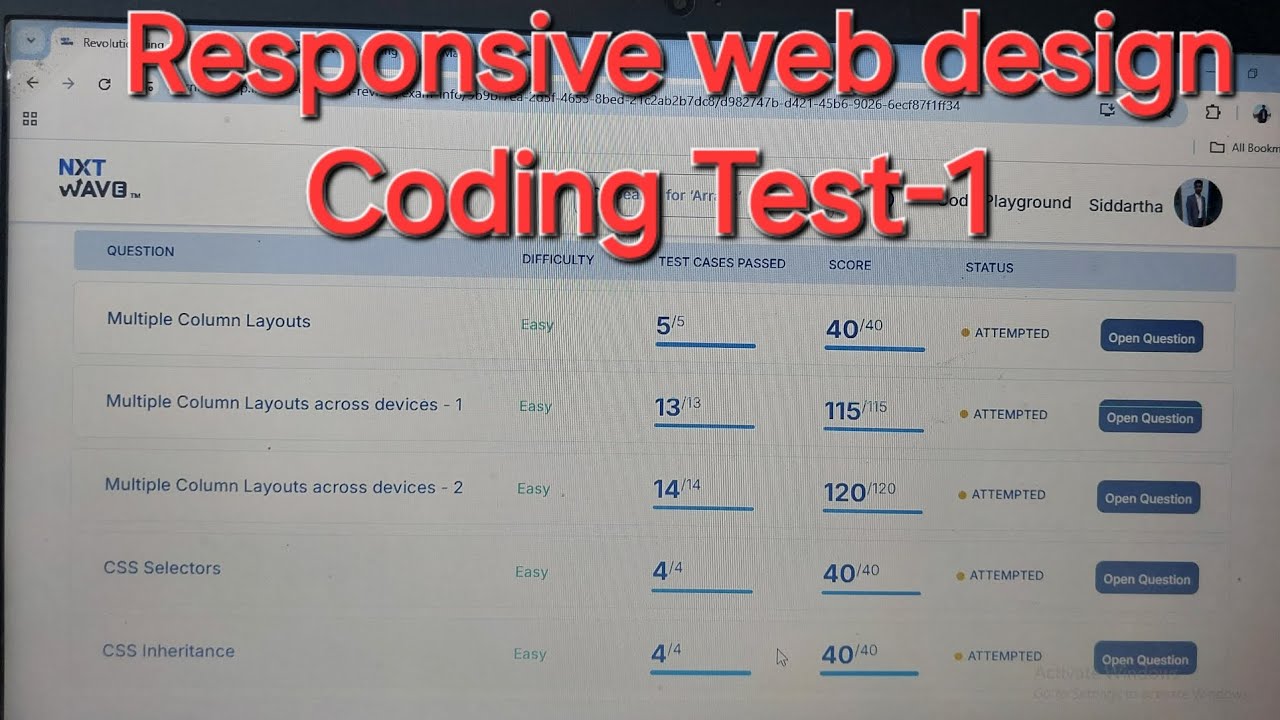 Coding Test-1 Responsive Web Design | NXTWAVE | HTML,CSS,BOOTSTRAP |