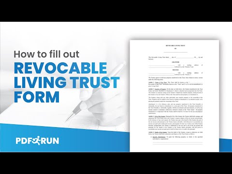 How to Fill Out Revocable Living Trust Form Online | PDFRun