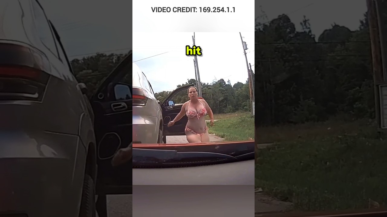 Road Rager Embarrasses Herself On Dash Cam!