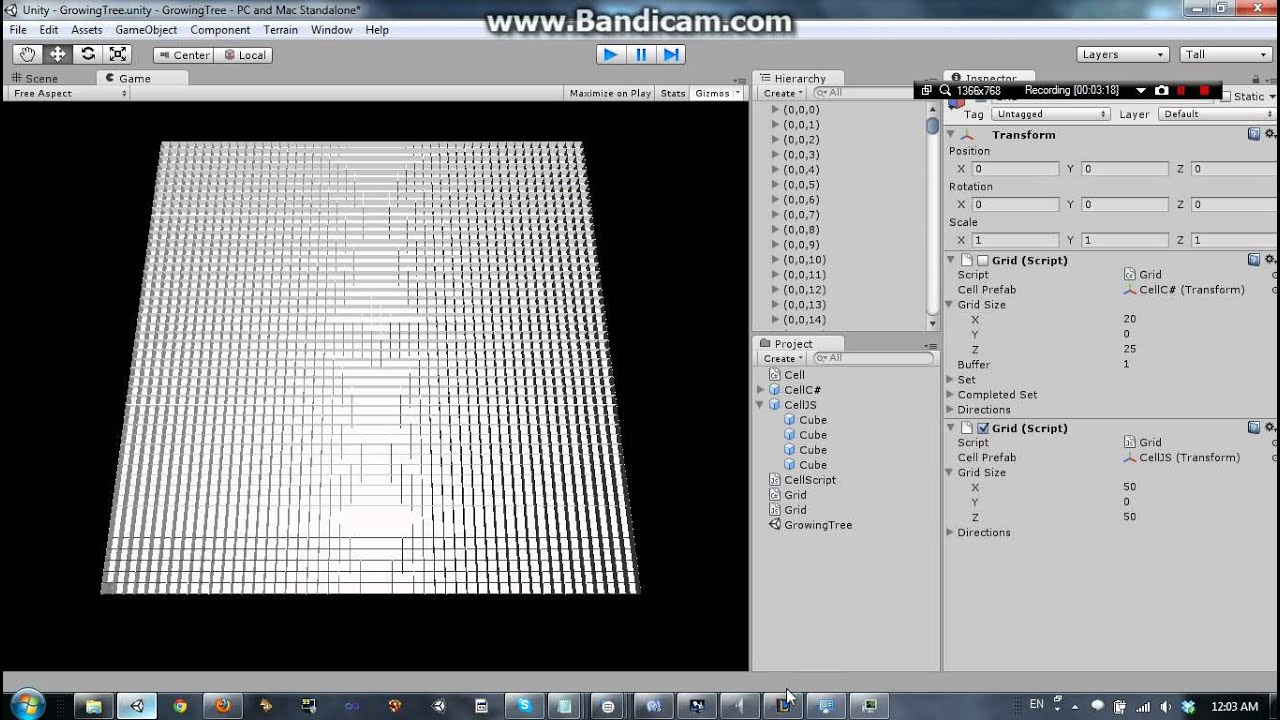 Unity3D C# + JS Tutorial :: Growing Tree Algorithm (Part 4, SetStart and AddToSet)