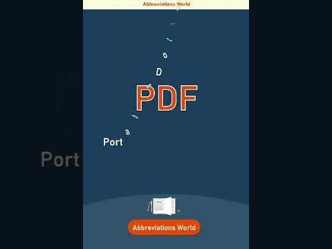 PDF Abbreviation stands for, PDF Abbreviation Full Form, What does PDF mean