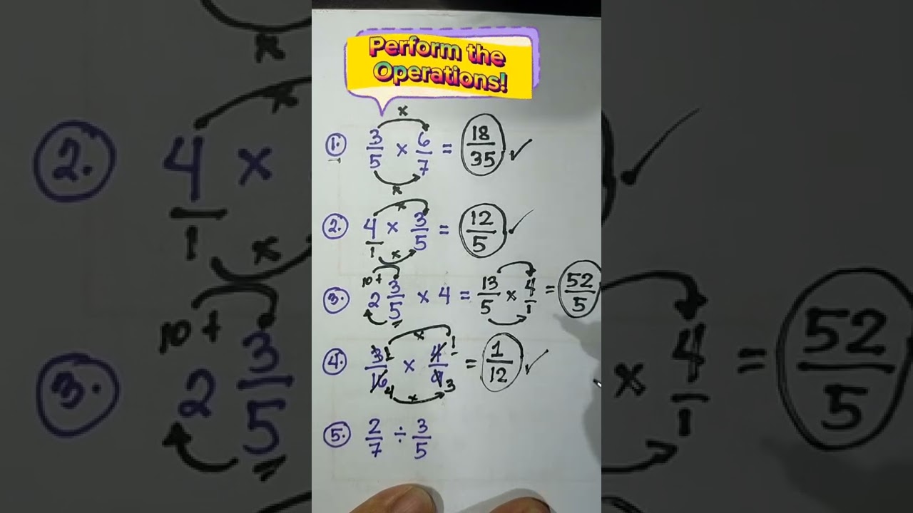 BASIC MATH REVIEW: MULTIPLICATION/DIVISION OF FRACTIONS #civilserviceexamreview  #sharingiscaring