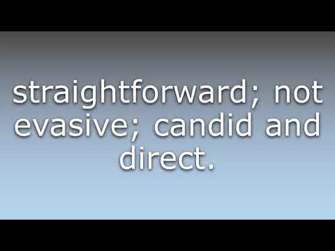 What does Forthright mean?