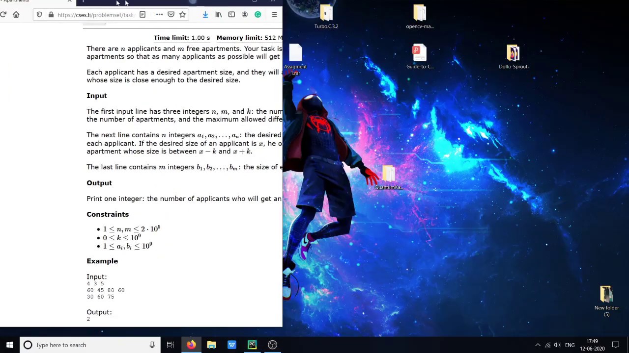 PYTHON Apartments Algorithm - CSES Sorting and Searching #2