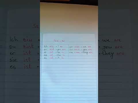 Verb "sein" - to be