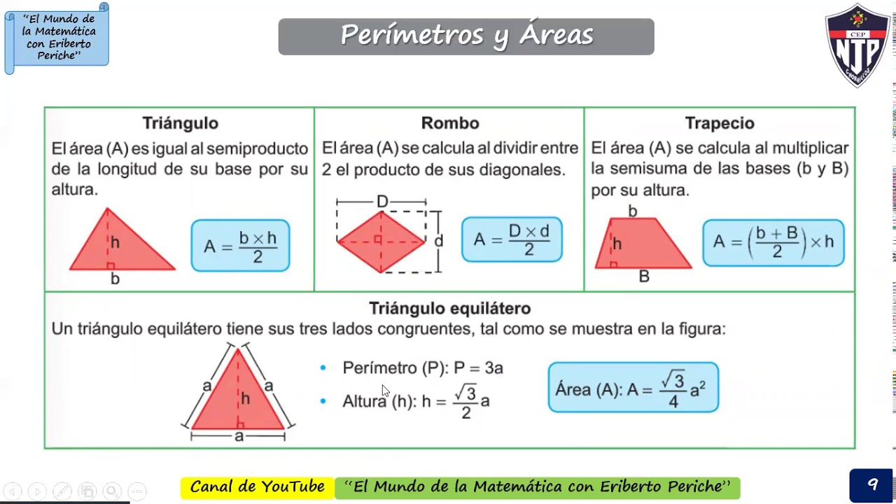 GEOMETRÍA: PERÍMETROS Y ÁREAS PARA 6TO GRADO DE PRIMARIA