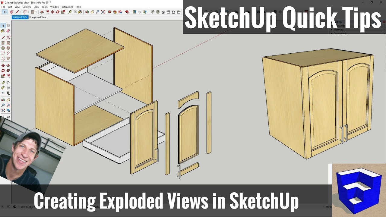 Creating an Exploded Model View in SketchUp - SketchUp Quick Tips