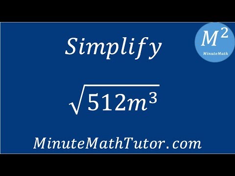 Simplify √(512m^3)
