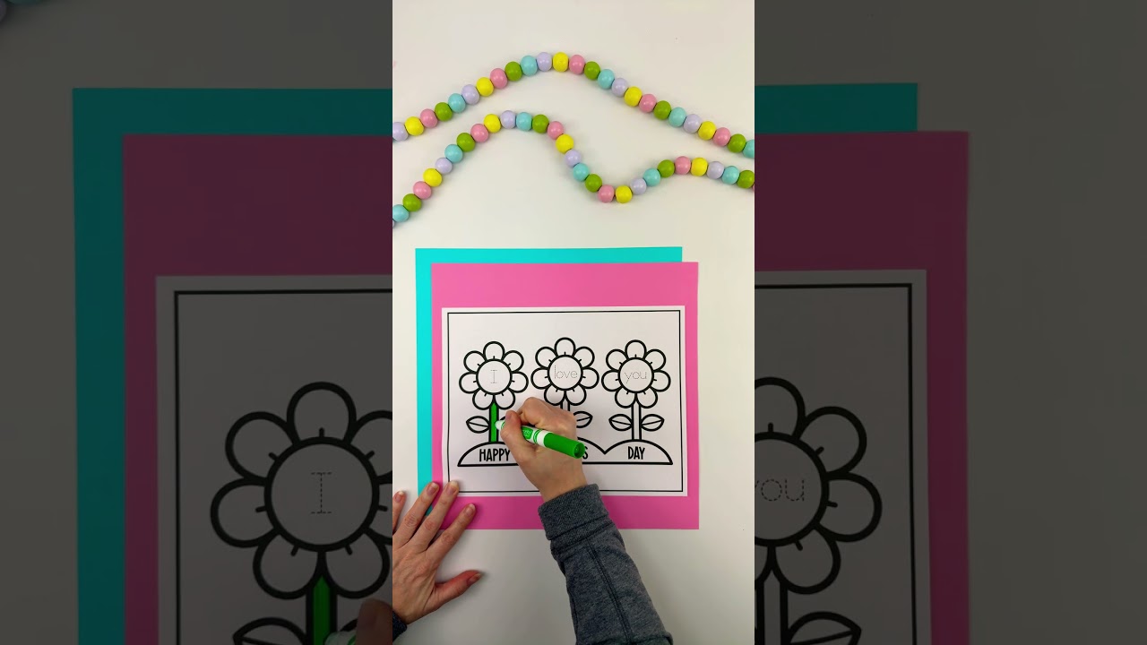 Happy Mother’s Day card printable coloring pages for kids #mothersday #mothersdaygift #coloringpages