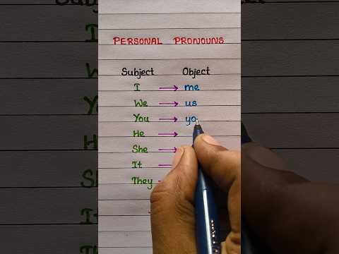 Personal Pronouns | Learn English | Graze Education