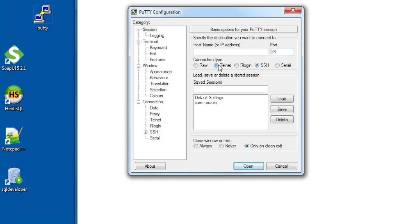 SSH Using Putty | Telnet Using Putty