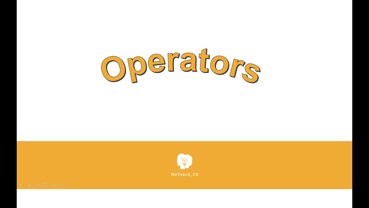 Operators Used In Programming