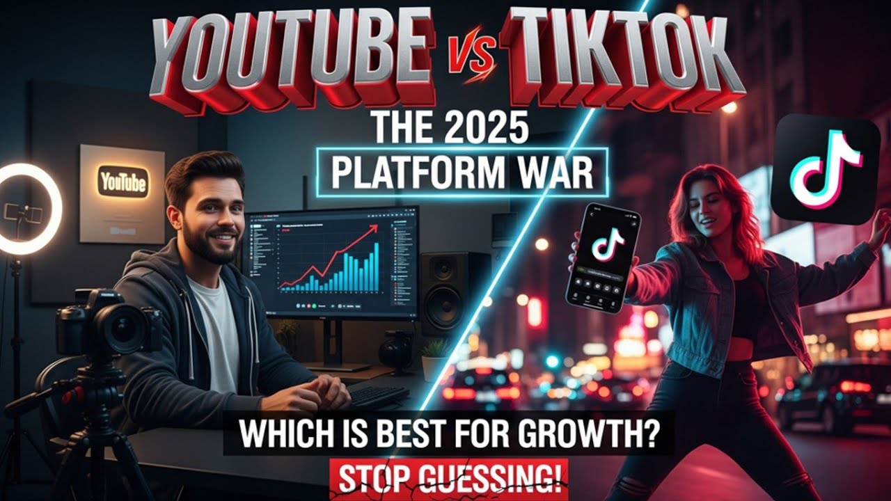 YouTube vs TikTok | The Ultimate 2025 Growth Showdown