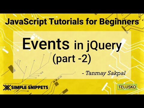 Learn 40 Events in JQuery Part 2 - Mind Luster