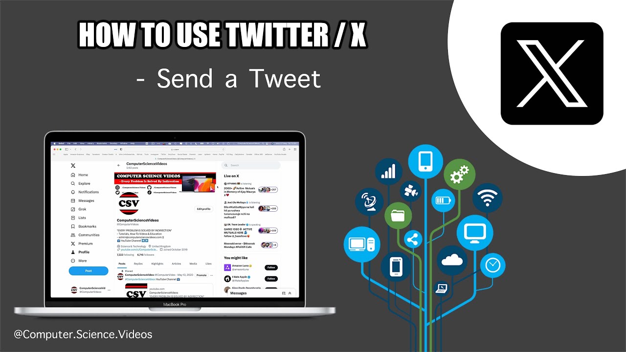 How to SEND a Tweet to Your X (Twitter) Account On a Mac / Desktop Computer - Basic Tutorial | New