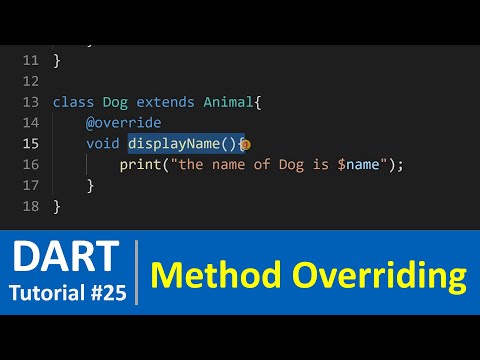 Dart Tutorial #25 - Class Inheritance & Method Overriding in Dart Programming