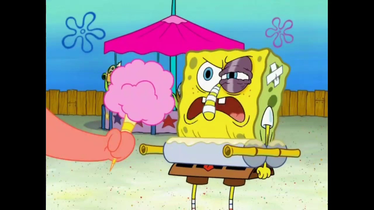 SpongeBob yells at Patrick EARRAPE