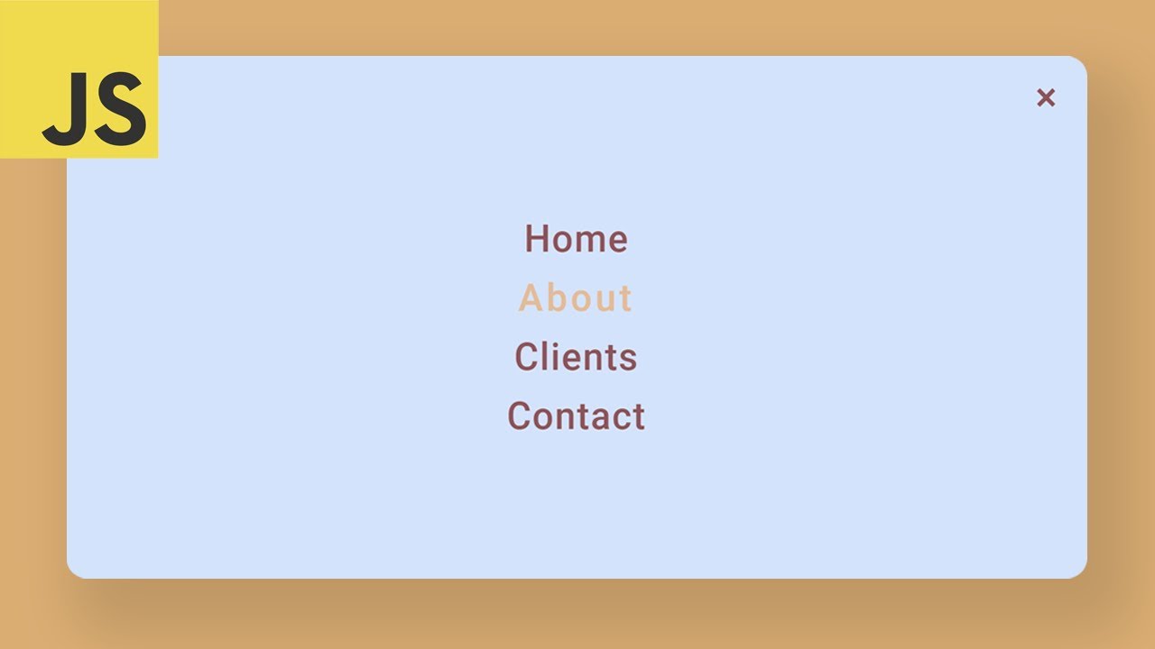 Full Screen Navigation Style using Javascript