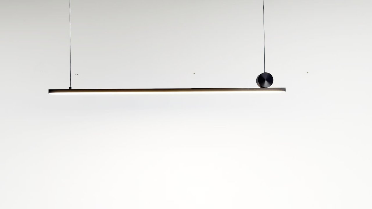 VAXLAMP Black Long Linear LED Dimmable Pendant Light