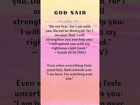God Said This to You Today 🙏✨ | Isaiah 41:10 #divineprayers