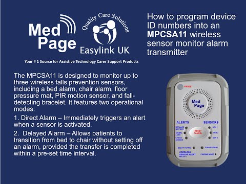 MPCSA11 SET UP FOR NURSE CALL DISPLAY