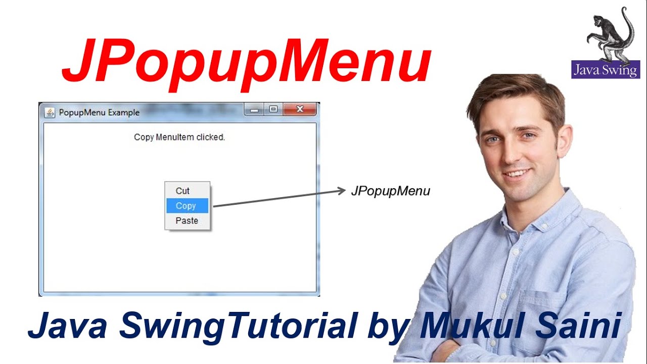 #37 Java Swing Tutorial | JPopupMenu in Java