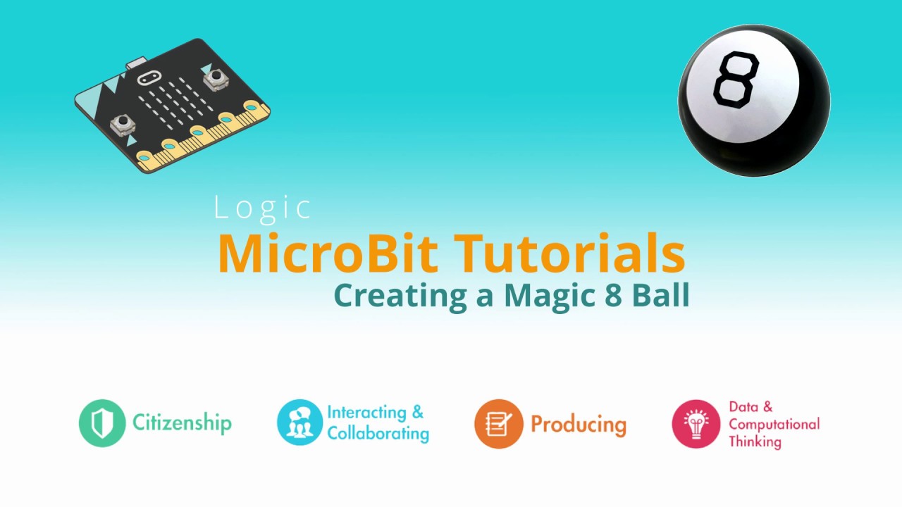 Create a magic 8 ball program using a MicroBit