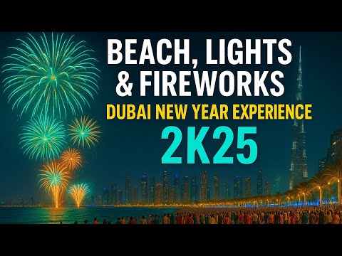 "Beach, Lights & Fireworks | Dubai New Year Experience" 2K25 | @A.RKhan06