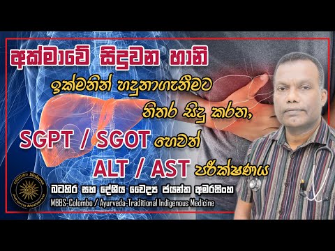 අක්මාවේ හානි ඉක්මනින් හදුනාගැනිමට නිතර සිදුකරන SGPT/SGOT හෙවත් ALT/AST පරීක්ෂණය #sgpt #liverfunction