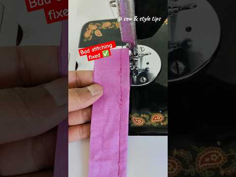 How to fix bad stitching problem 🤔 #sewingtipsandtricks #sewing #sewingmachinerepair #sewingclass