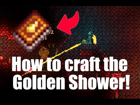 How to craft the Golden Shower in Terraria!