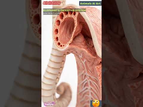 Elephant Digestive System Animation | Animals AI Art | 12